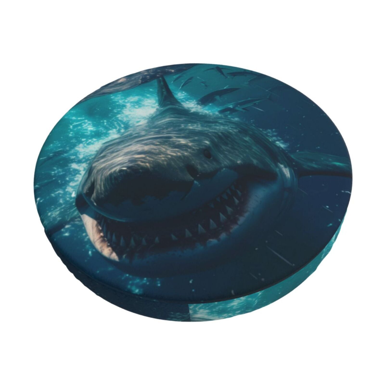 Bar Stool Covers Round, Airplane Shark Bar Stool Cushion Covers Seat ...
