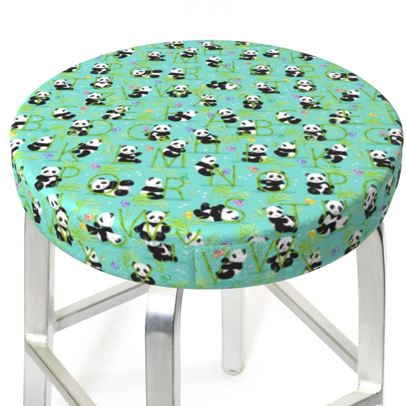 Bar Stool Covers Round, Alphabet And Panda Bar Stool Cushion Covers ...