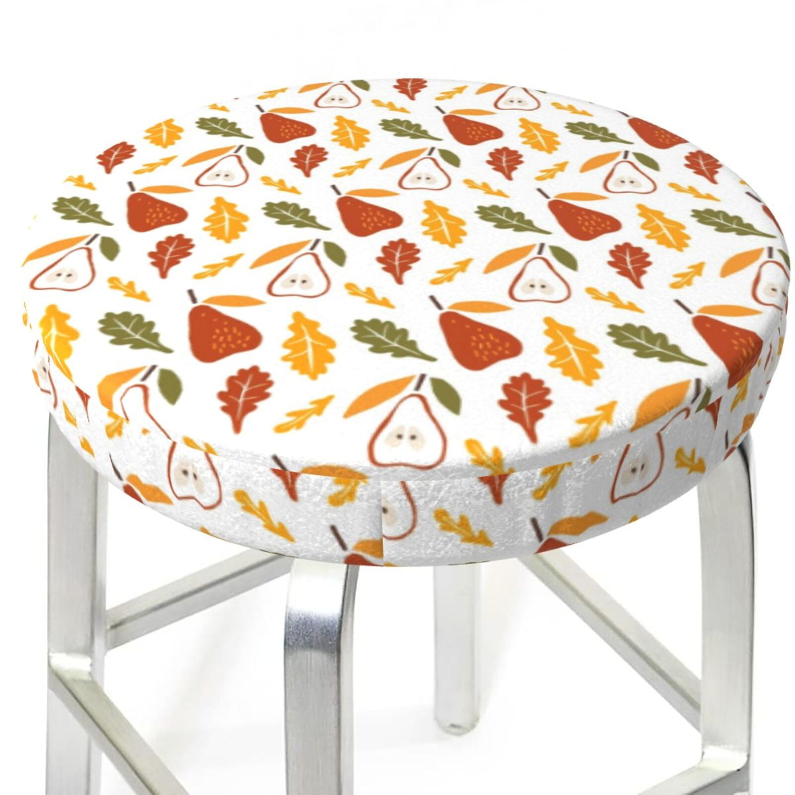 Bar Stool Covers Round, Autumn Pears Washable Round Seat Covers Cushion ...