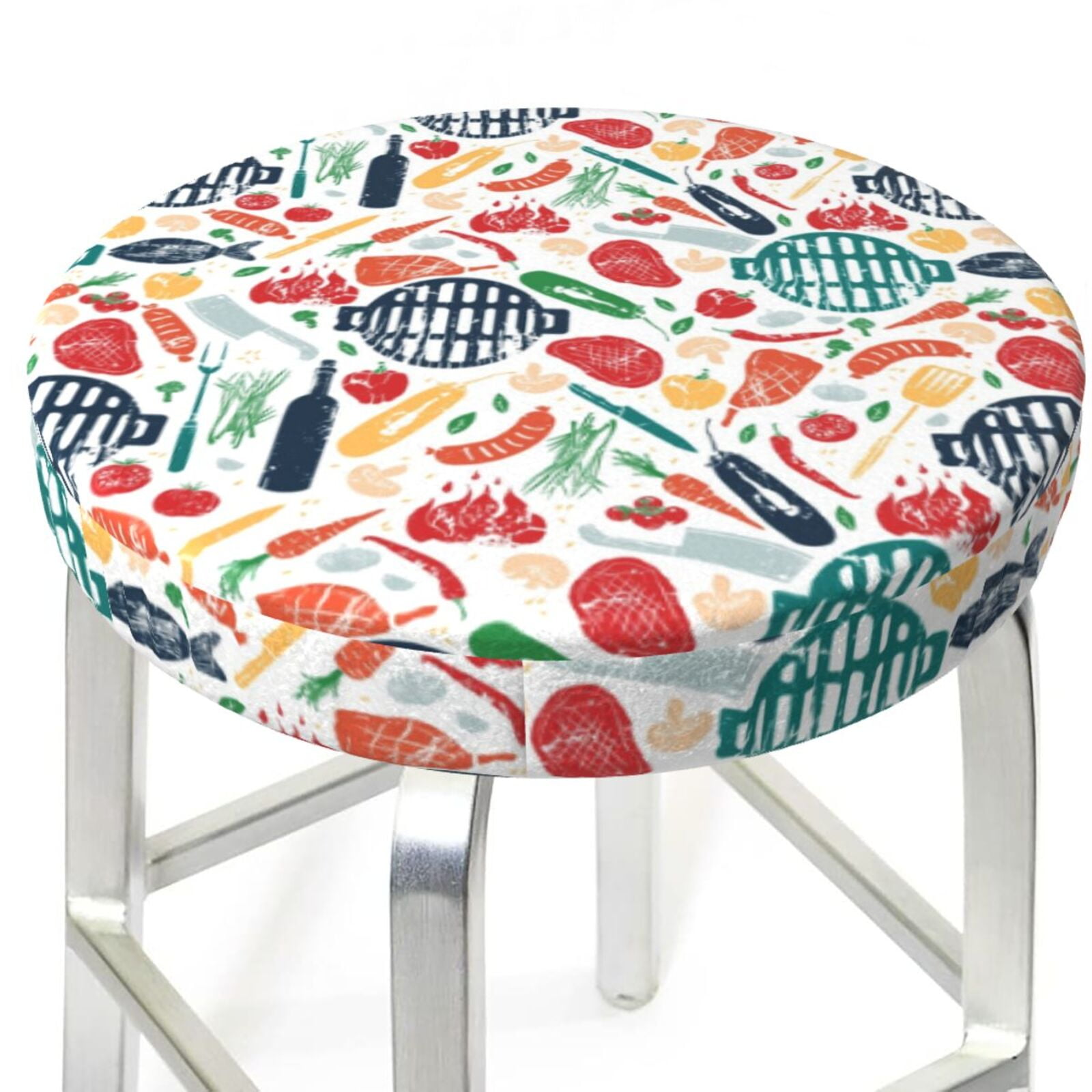 Bar Stool Covers Round, Barbecue Bar Stool Cushion Covers Seat Cushion ...