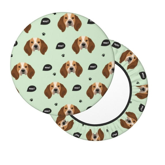 Bar Stool Covers Round - Beagle Dog woof Soft Anti-Slip Round Chair ...