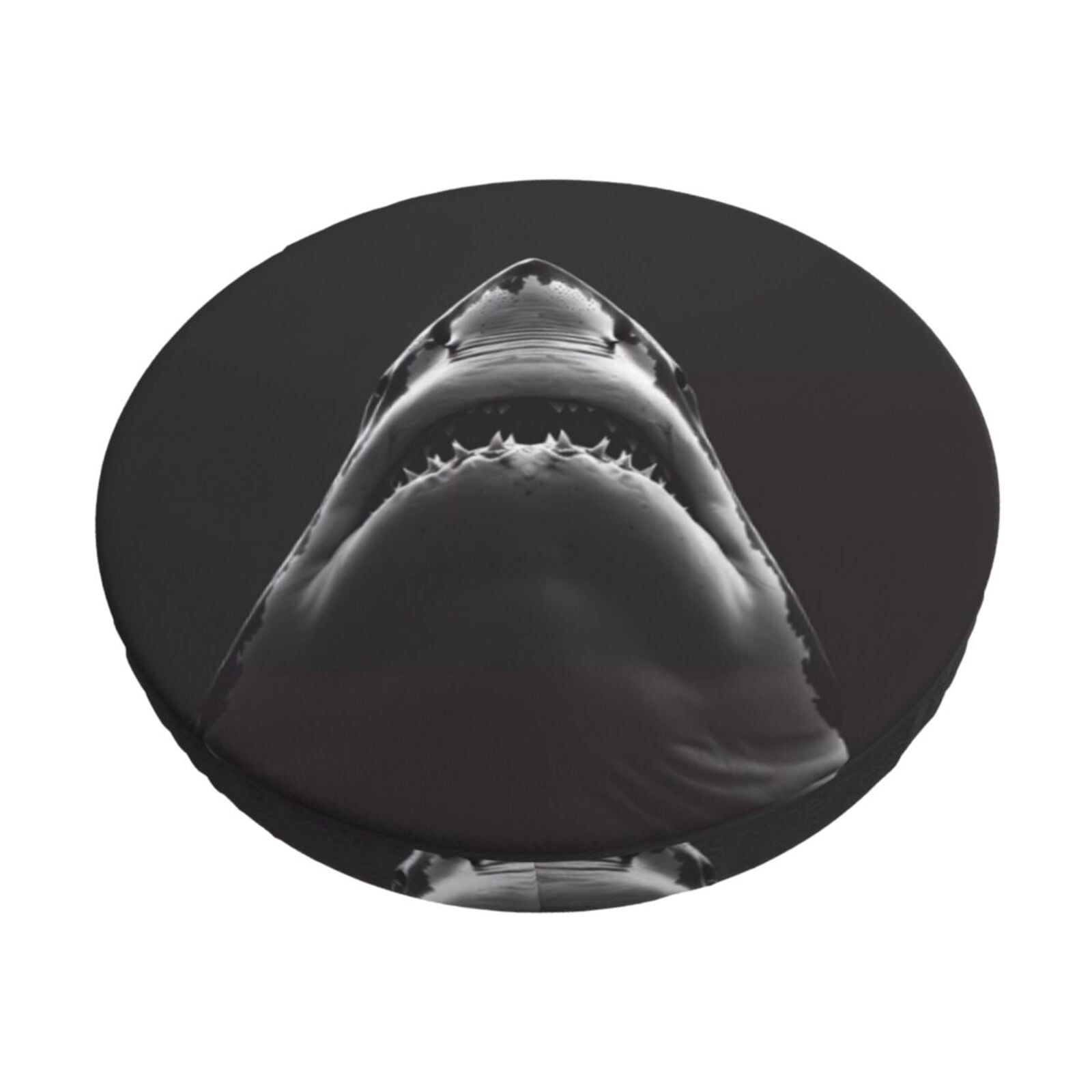 Bar Stool Covers Round, Black And White Shark Bar Stool Cushion Covers ...