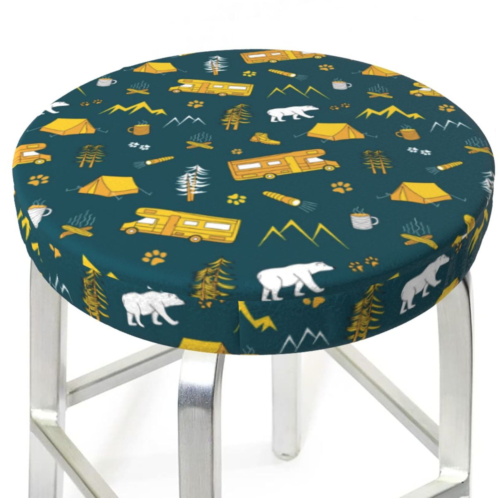 Bar Stool Covers Round, Camping Bar Stool Cushion Covers Seat Cushion ...