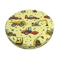 Bar Stool Covers Round, Cartoon Car Yellow Bar Stool Cushion Covers ...