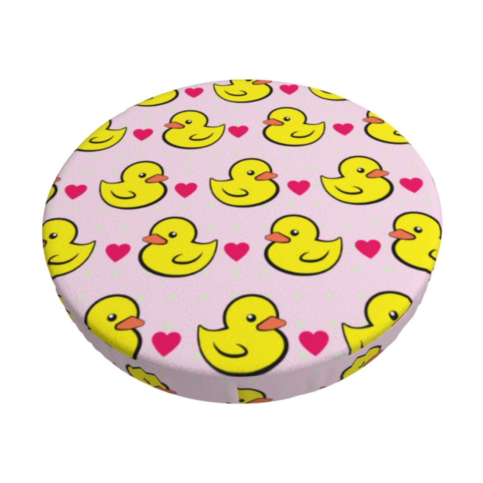 Bar Stool Covers Round, Cartoon Cute Duck Love Pink Bar Stool Cushion ...