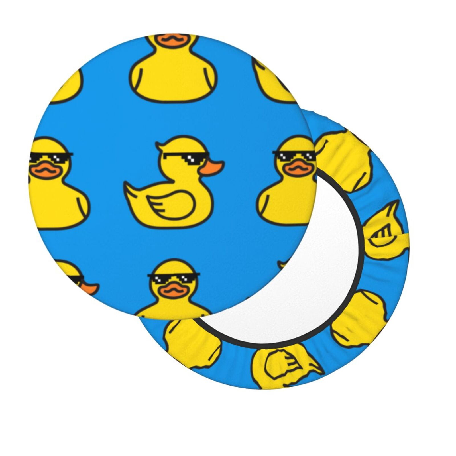 Bar Stool Covers Round - Cartoon Cute Duck With Glasses_A Soft Anti ...