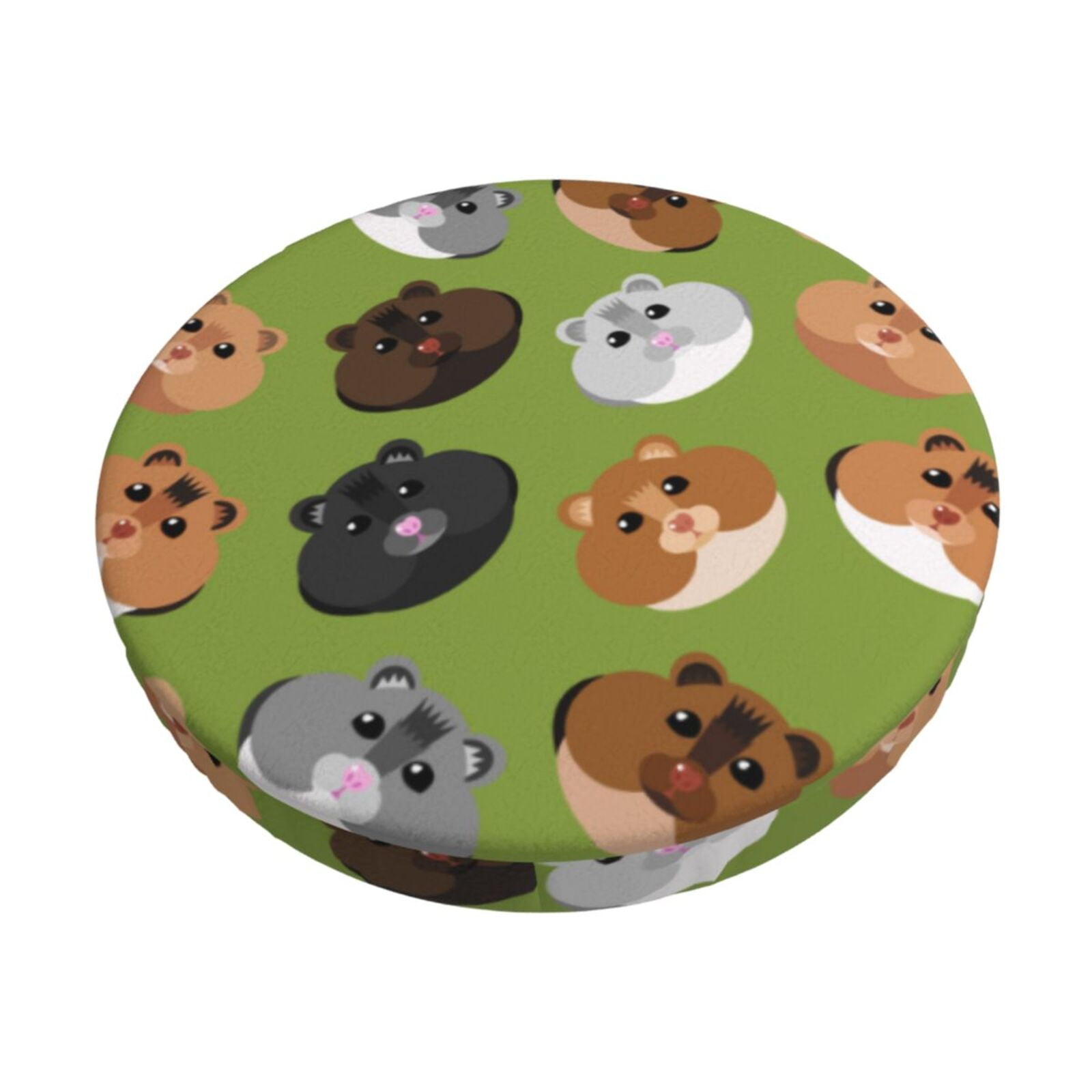 Bar Stool Covers Round, Cartoon Cute Hamster Face Bar Stool Cushion ...