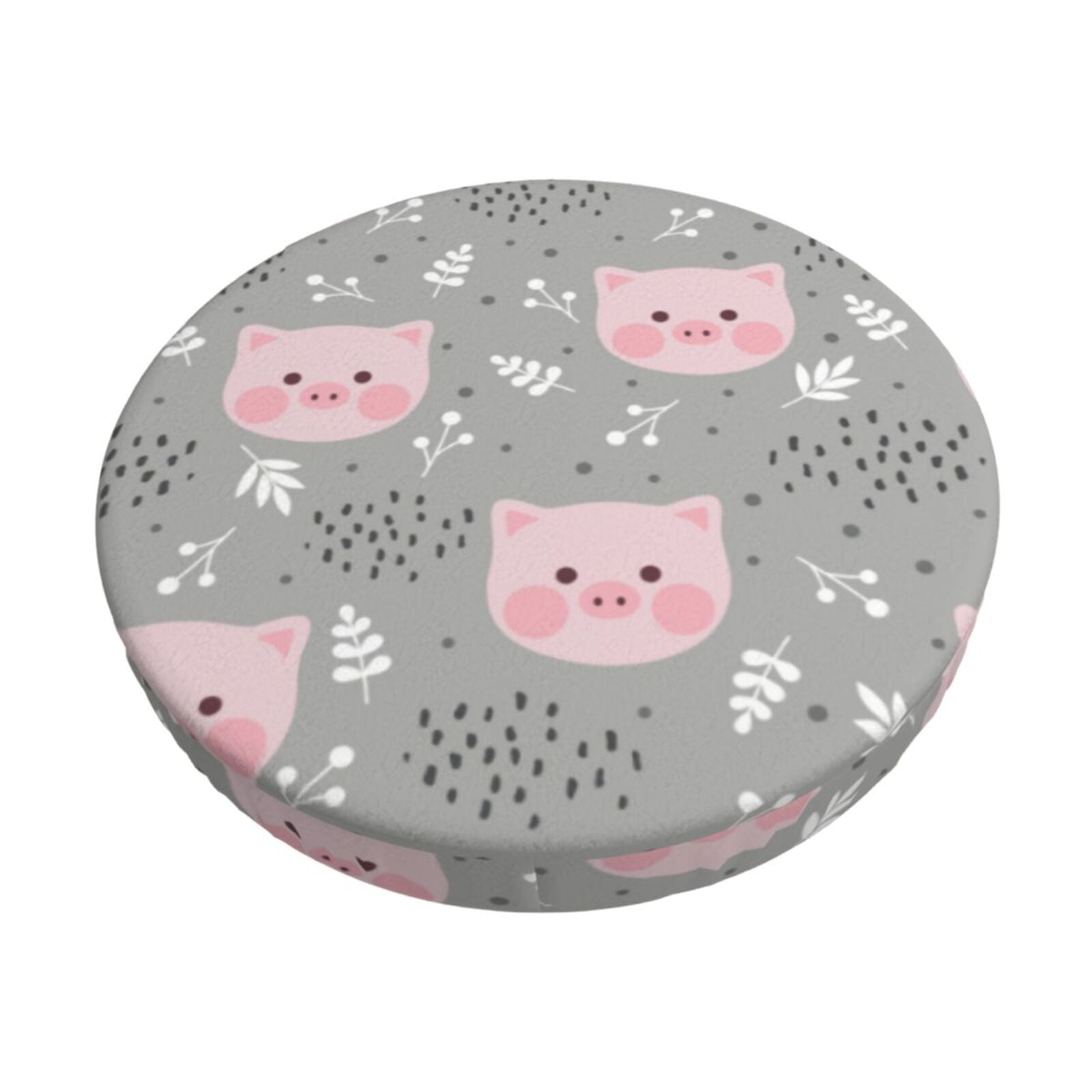Bar Stool Covers Round, Cartoon Cute Pig Face Bar Stool Cushion Covers ...