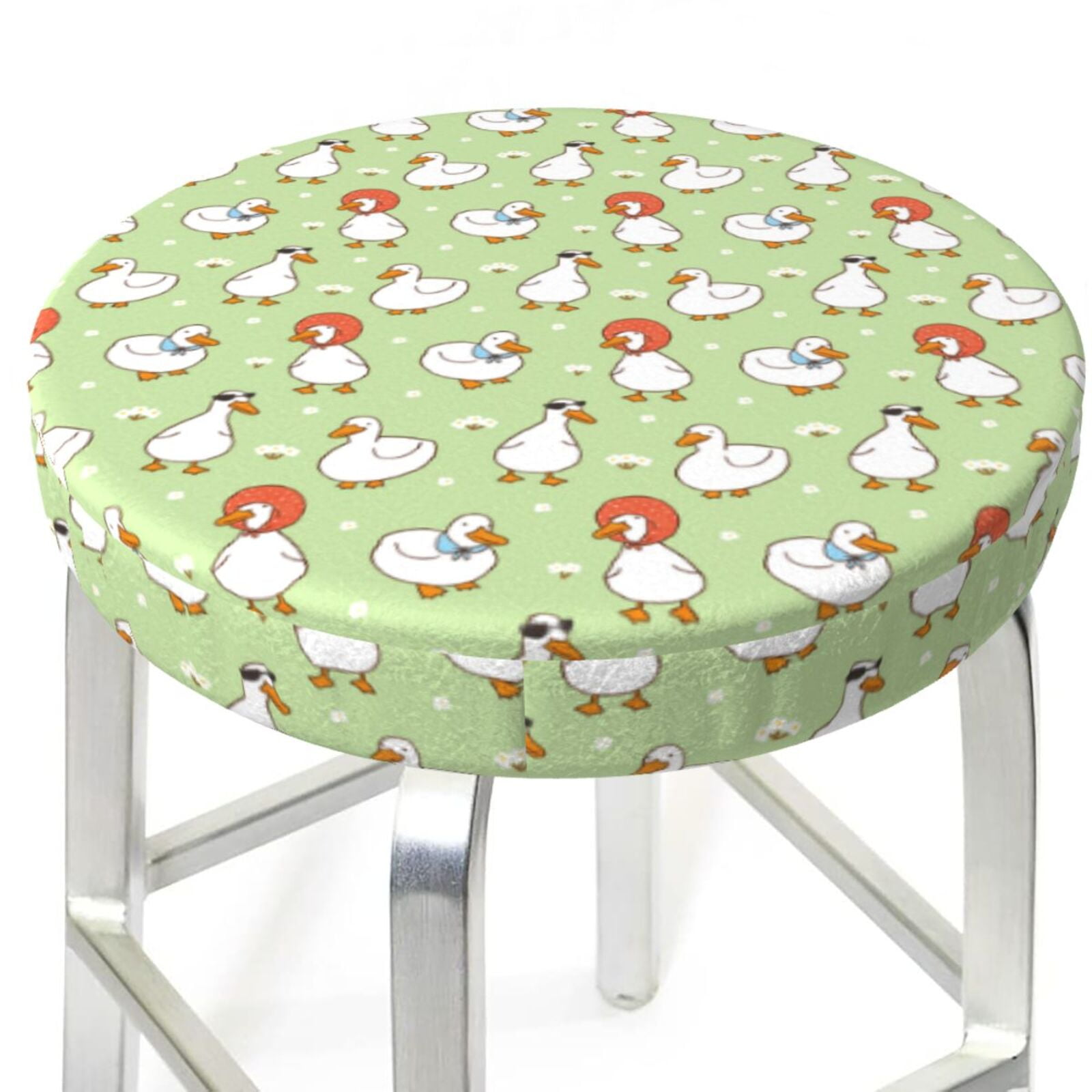 Bar Stool Covers Round, Cartoon Duck Bar Stool Cushion Covers Seat ...