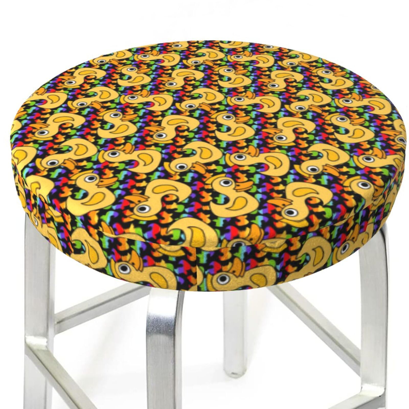 Bar Stool Covers Round, Cartoon Ducks Washable Round Seat Covers ...