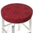 Bar Stool Covers Round, Christmas Red Snowflakes Bar Stool Cushion ...