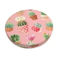 Bar Stool Covers Round, Colorful Cactus Potted Plant Bar Stool Cushion ...