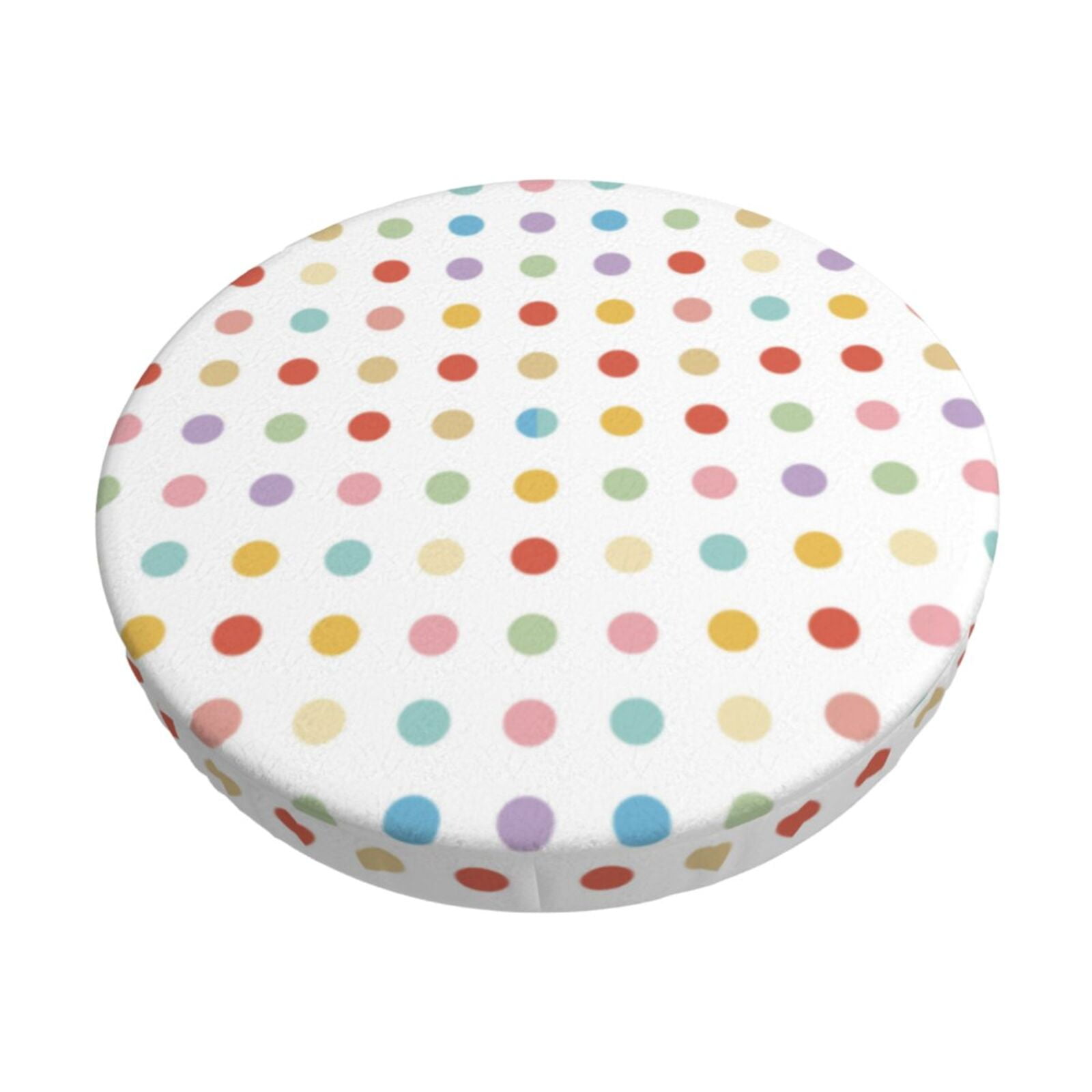 Bar Stool Covers Round, Colorful Dots B Bar Stool Cushion Covers Seat ...