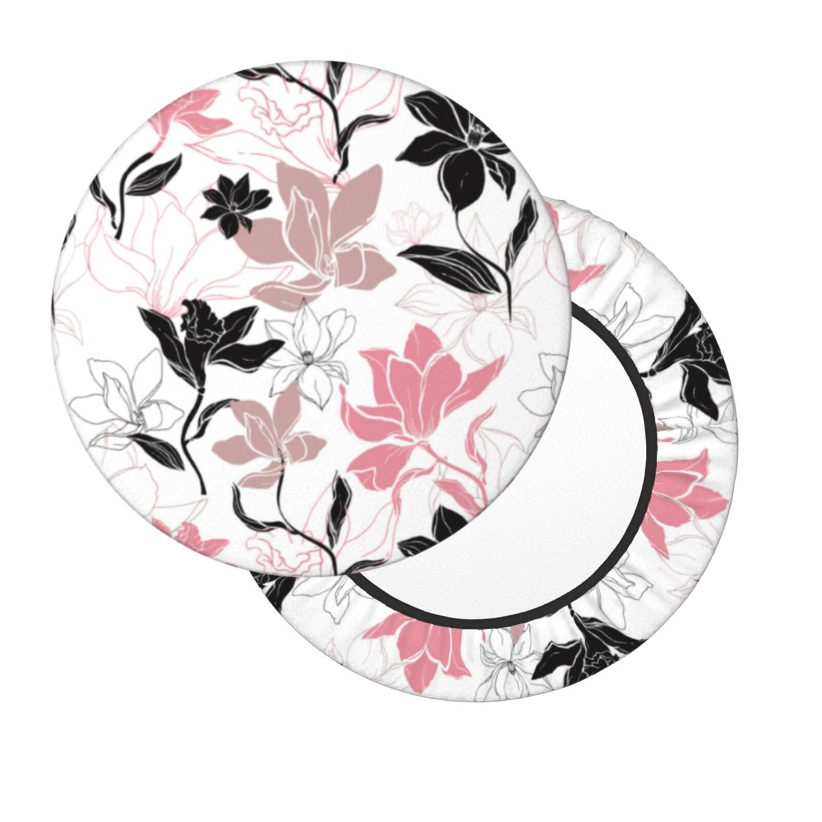 Bar Stool Covers Round - Colorful Lilies Flowers Soft Anti-Slip Round ...