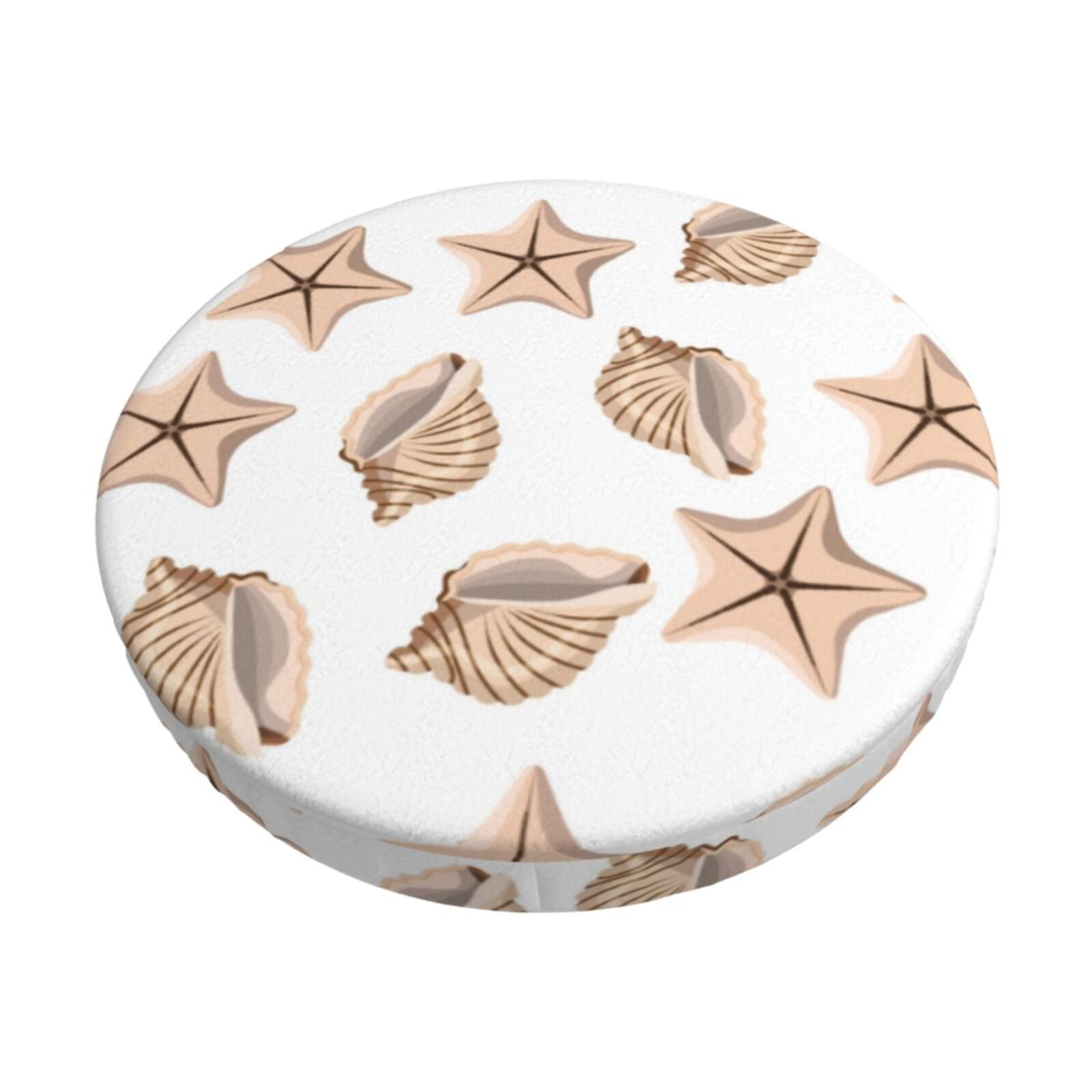 Bar Stool Covers Round, Conch Shells Print No.9073 Bar Stool Cushion ...