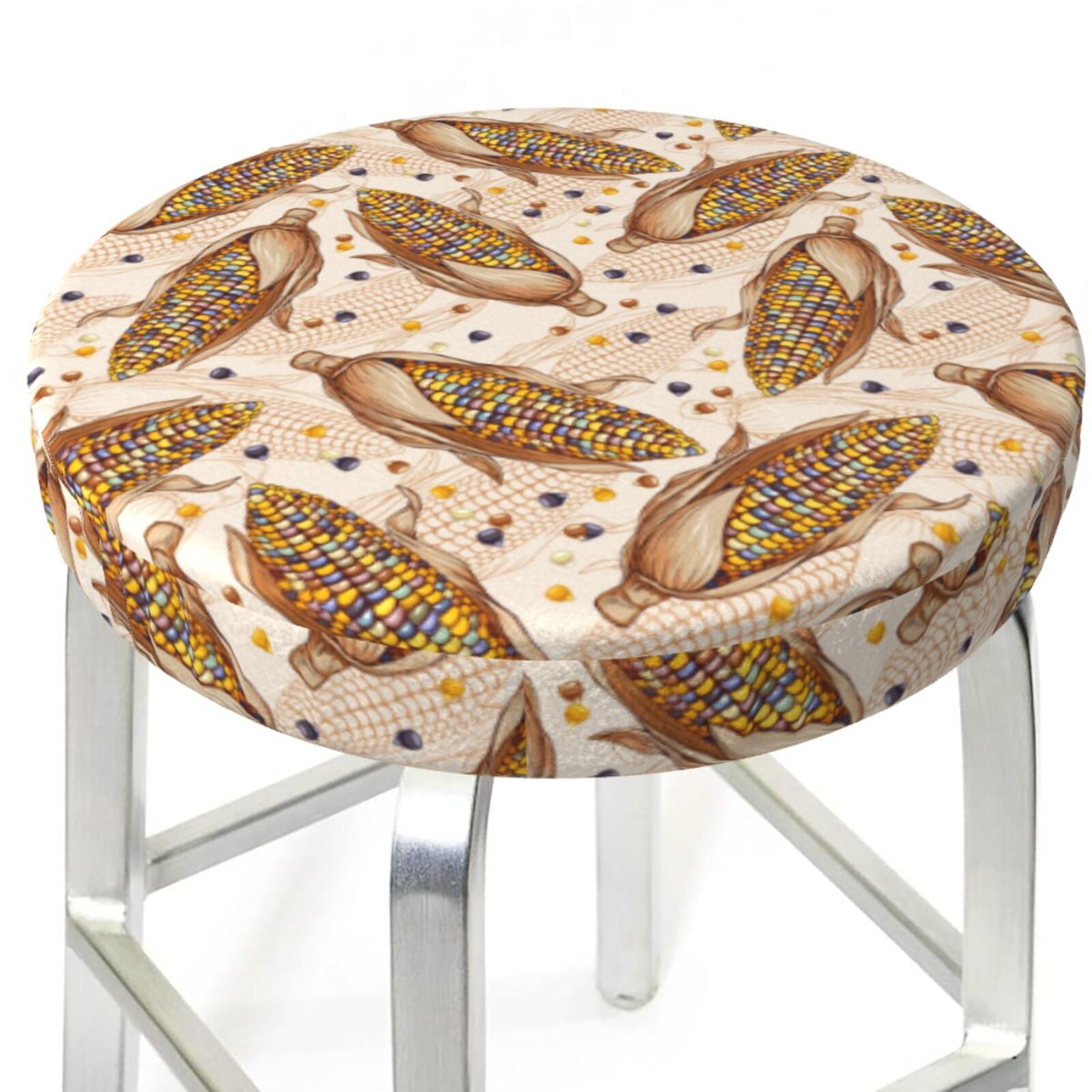 Bar Stool Covers Round, Corn 5 Bar Stool Cushion Covers Seat Cushion ...