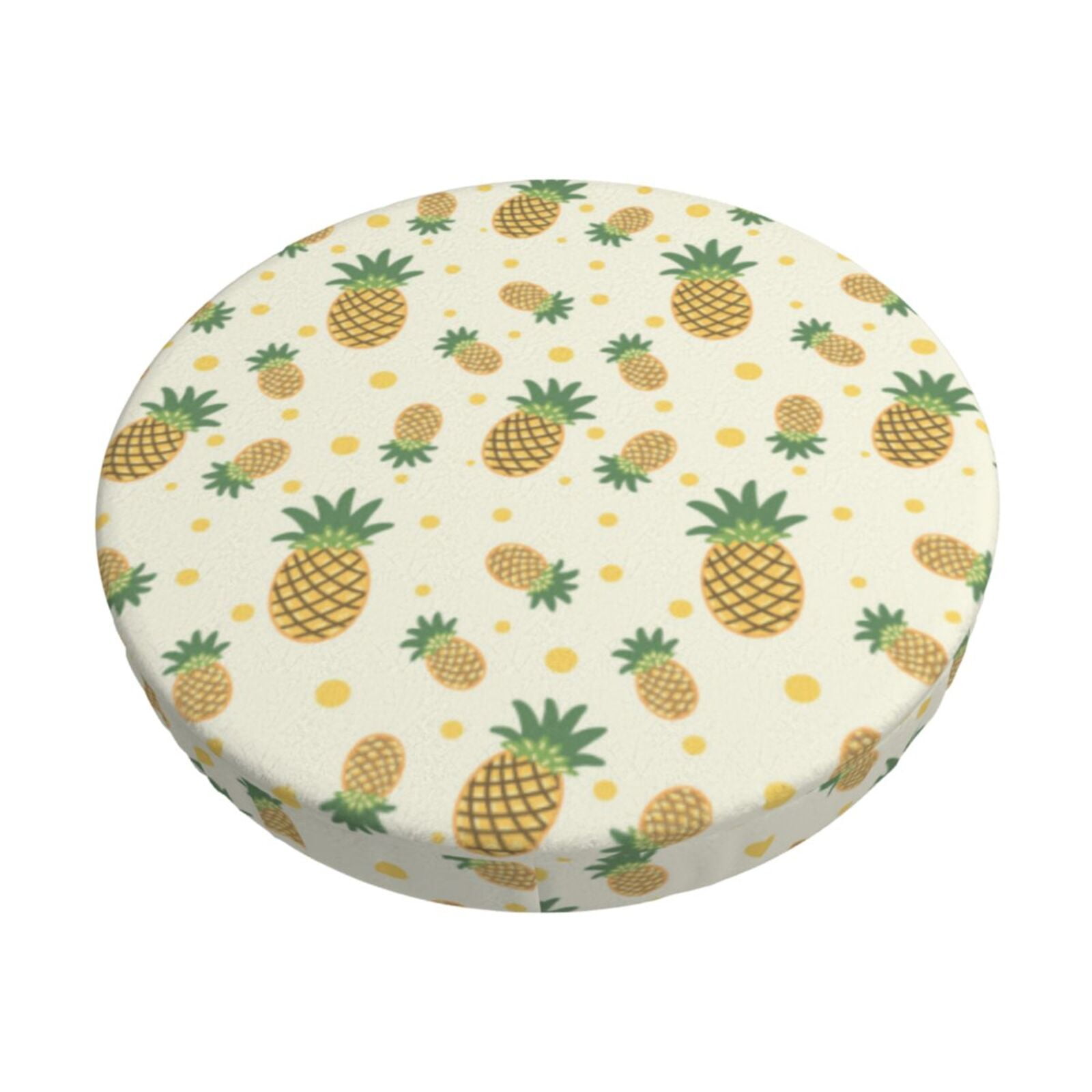 Bar Stool Covers Round, Crisp Pineapple Bar Stool Cushion Covers Seat ...