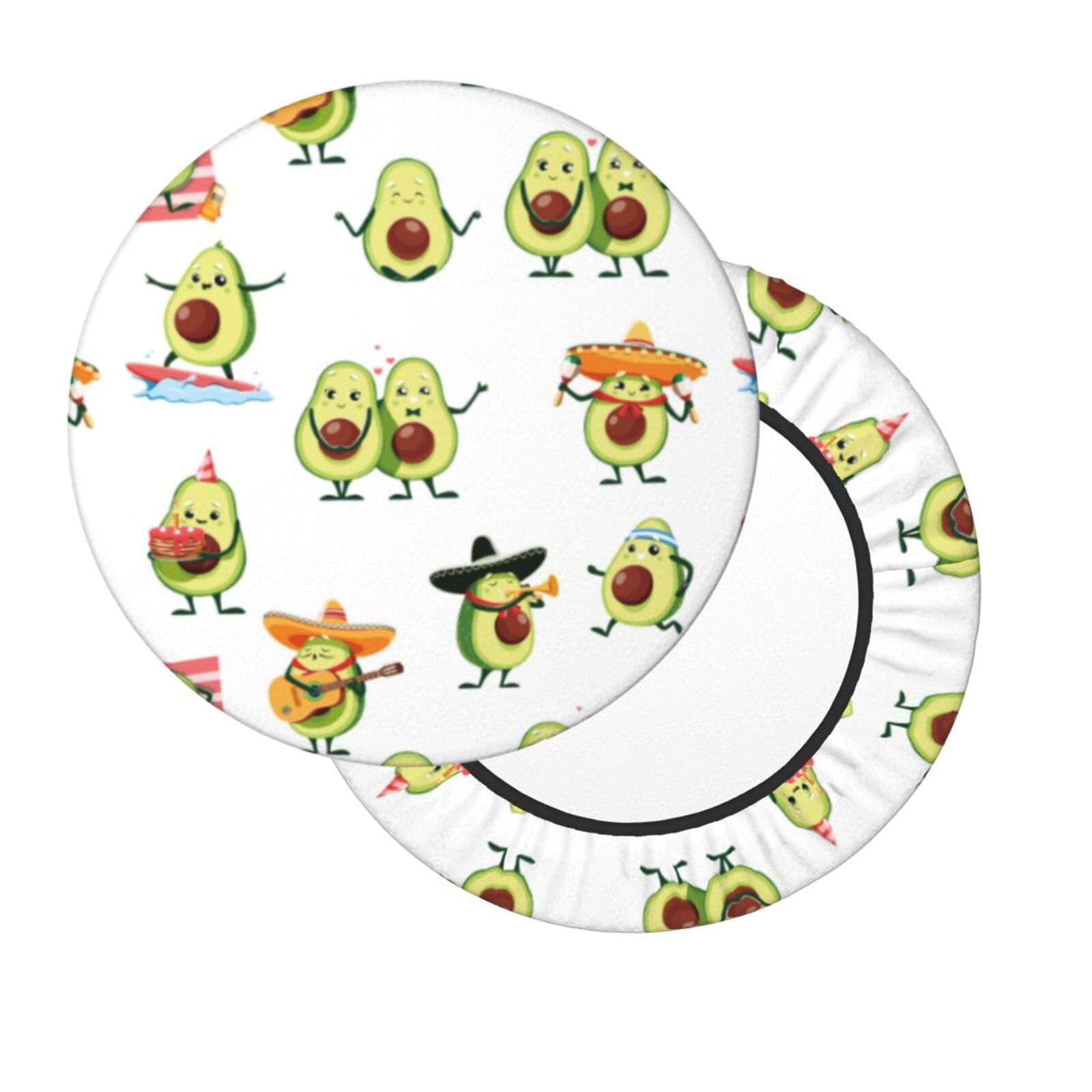 Bar Stool Covers Round - Cute Avocado Guitar Cake Soft Anti-Slip Round ...