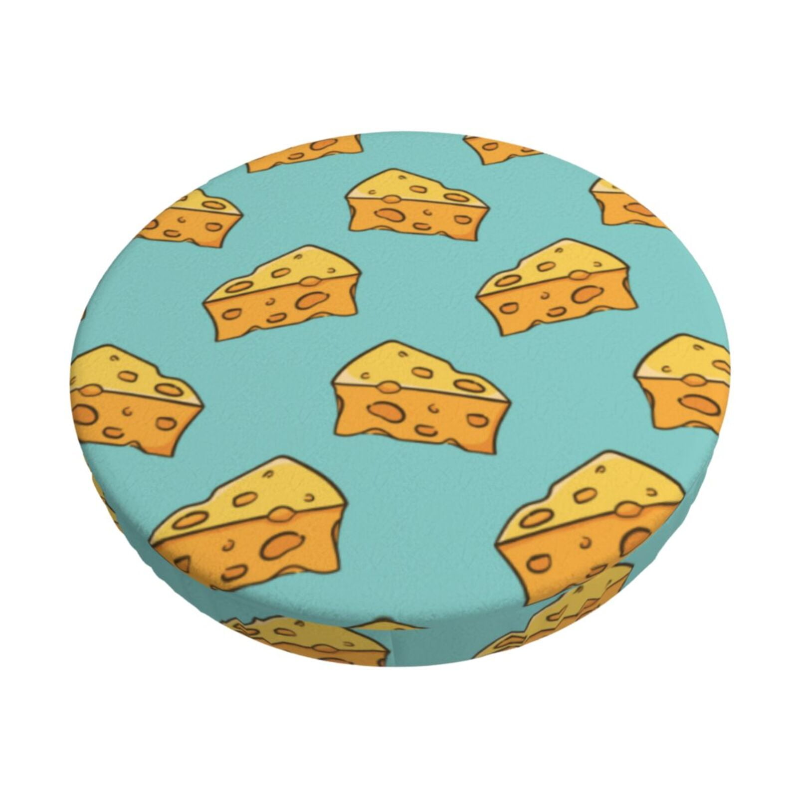 Bar Stool Covers Round, Cute Cheese Light Blue Bar Stool Cushion Covers ...