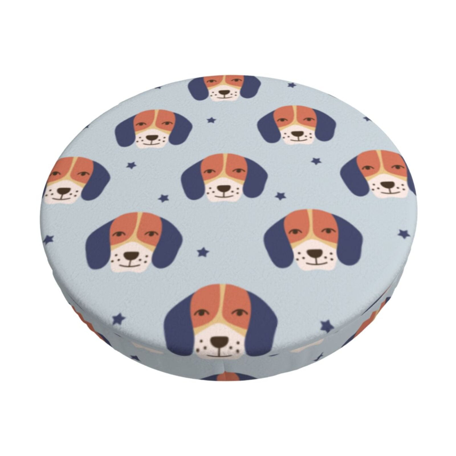 Bar Stool Covers Round, Cute Dog Puppy Star Bar Stool Cushion Covers ...