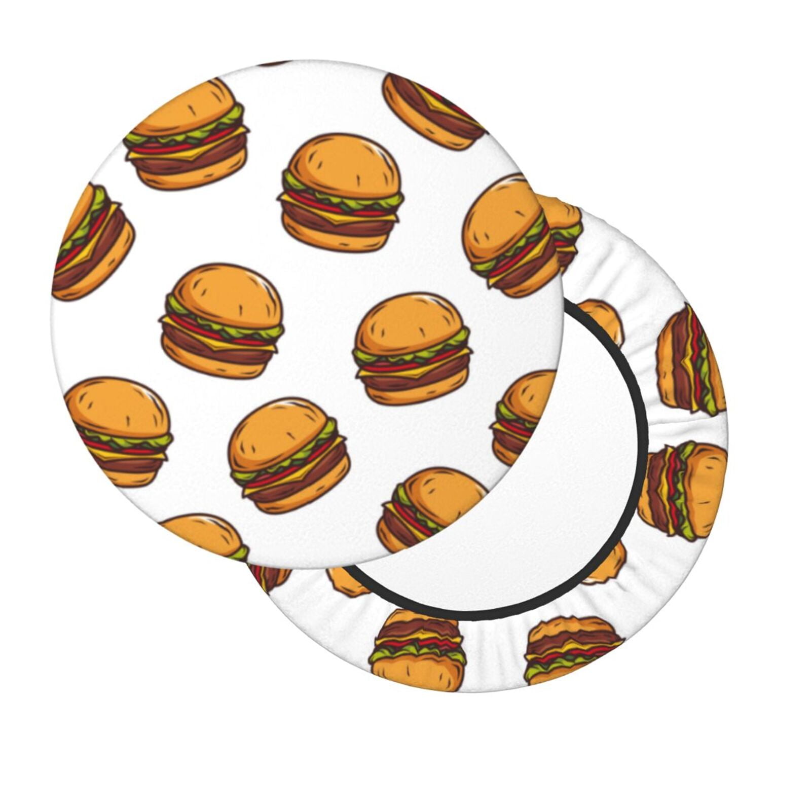 Bar Stool Covers Round - Cute Hamburger Soft Anti-Slip Round Chair Cove ...