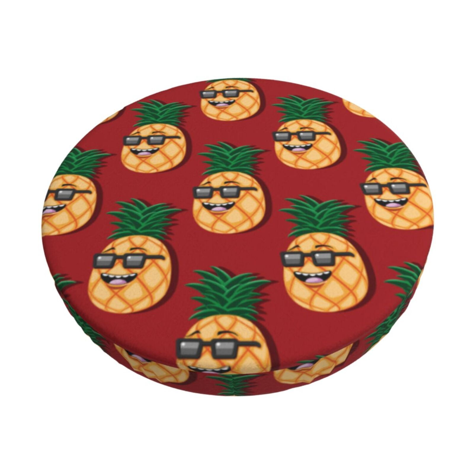 Bar Stool Covers Round, Cute Pineapple A Bar Stool Cushion Covers Seat ...