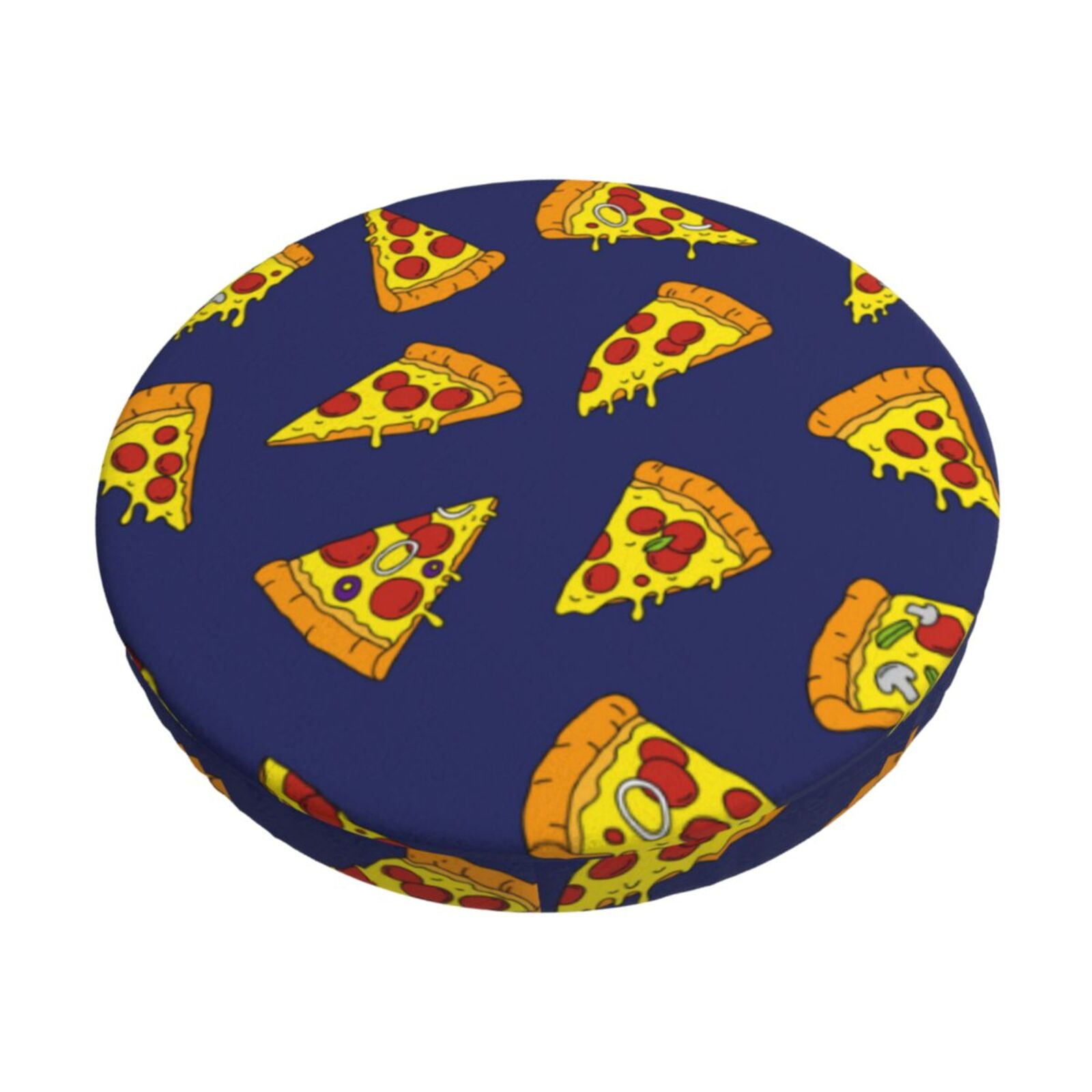 Bar Stool Covers Round, Cute Pizza Sausage Bar Stool Cushion Covers ...