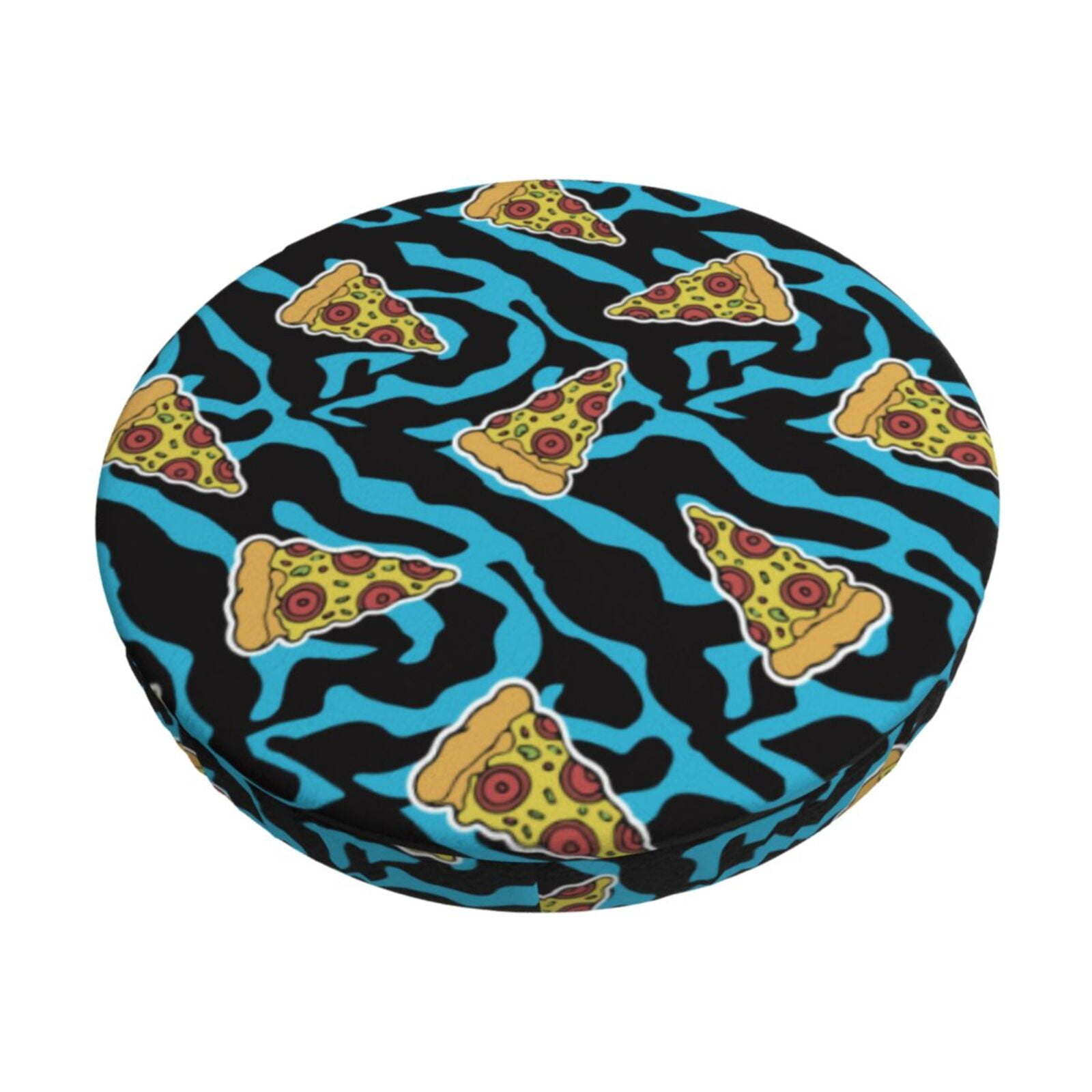Bar Stool Covers Round, Cute Pizza Wave Bar Stool Cushion Covers Seat ...