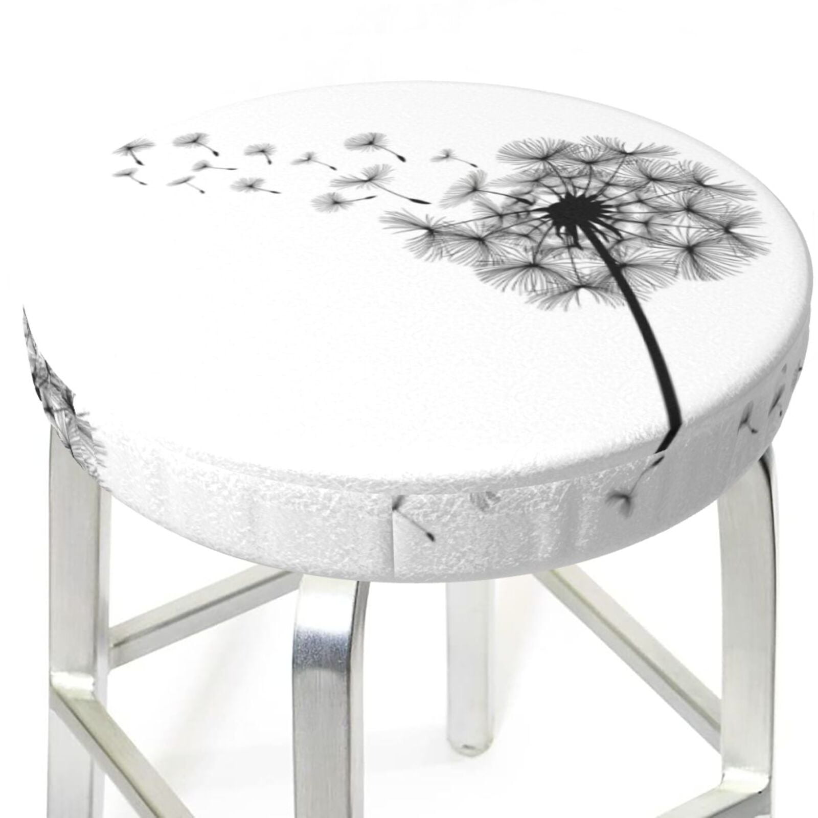 Bar Stool Covers Round, Dandelion Blowing In The Wind Bar Stool Cushion ...