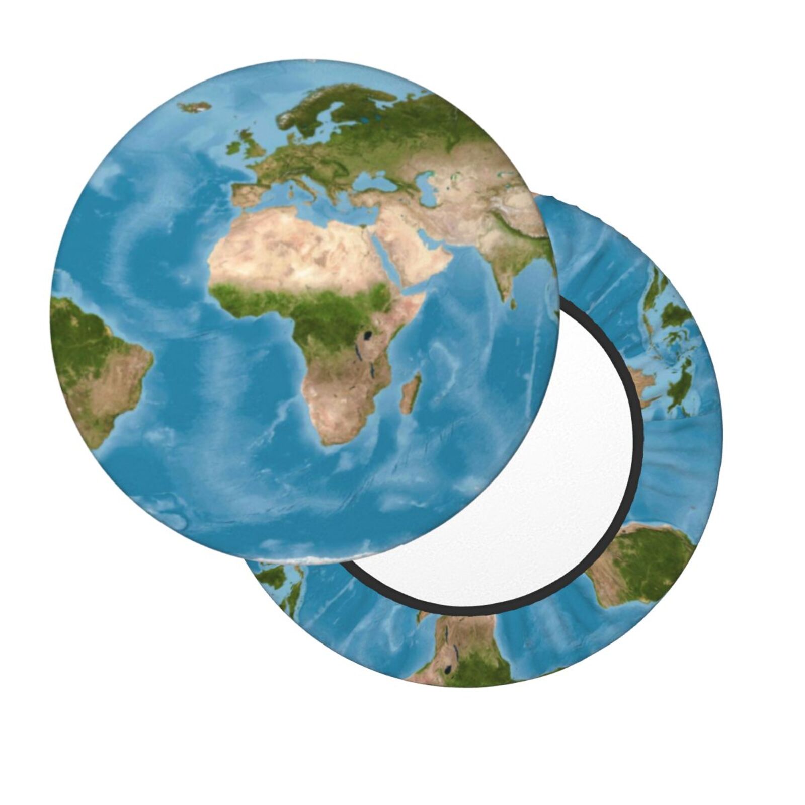 Bar Stool Covers Round - Earth View World Map Soft Anti-Slip Round ...