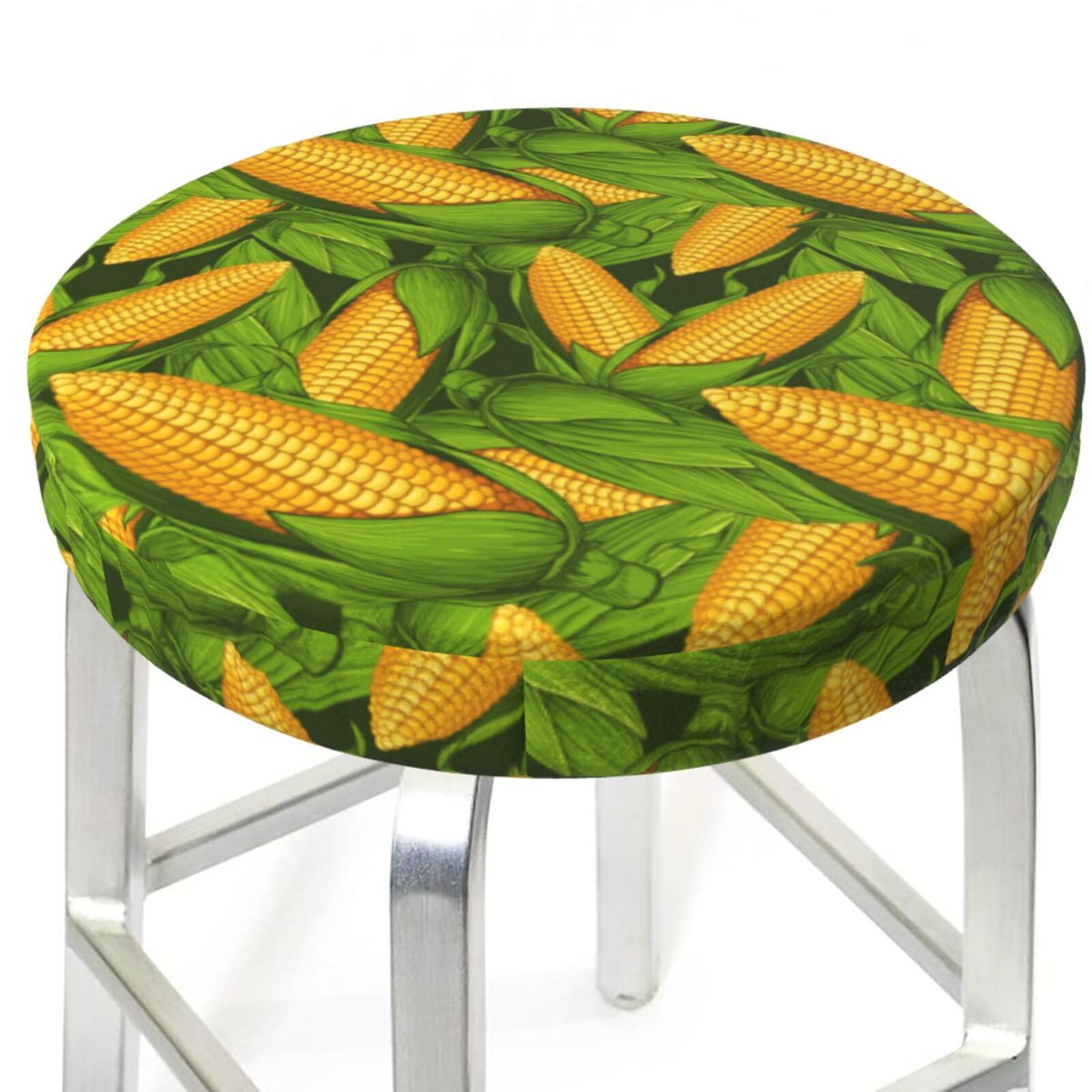 Bar Stool Covers Round, Fresh Corn 1 Bar Stool Cushion Covers Seat ...
