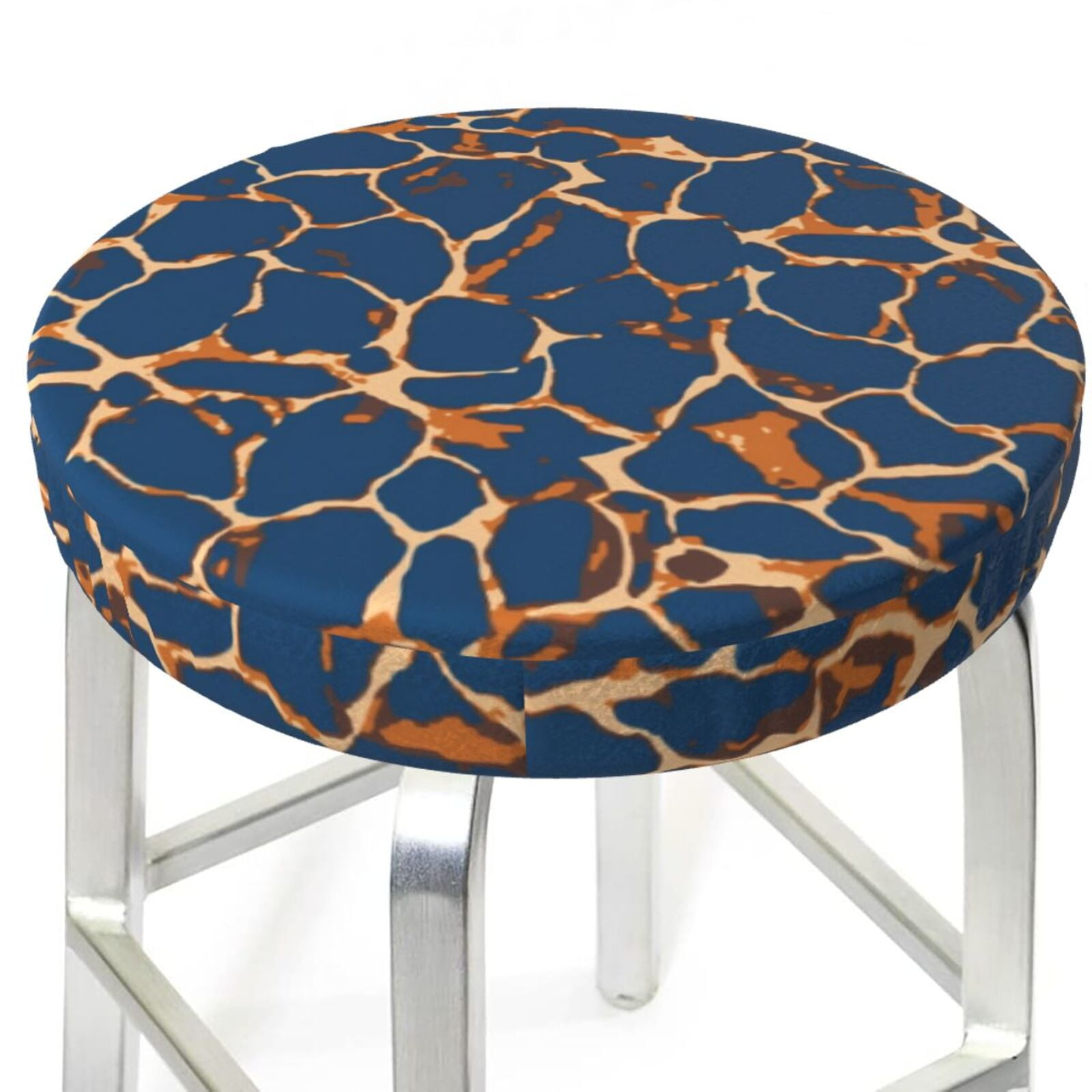 Bar Stool Covers Round, Giraffe Skin Bar Stool Cushion Covers Seat ...