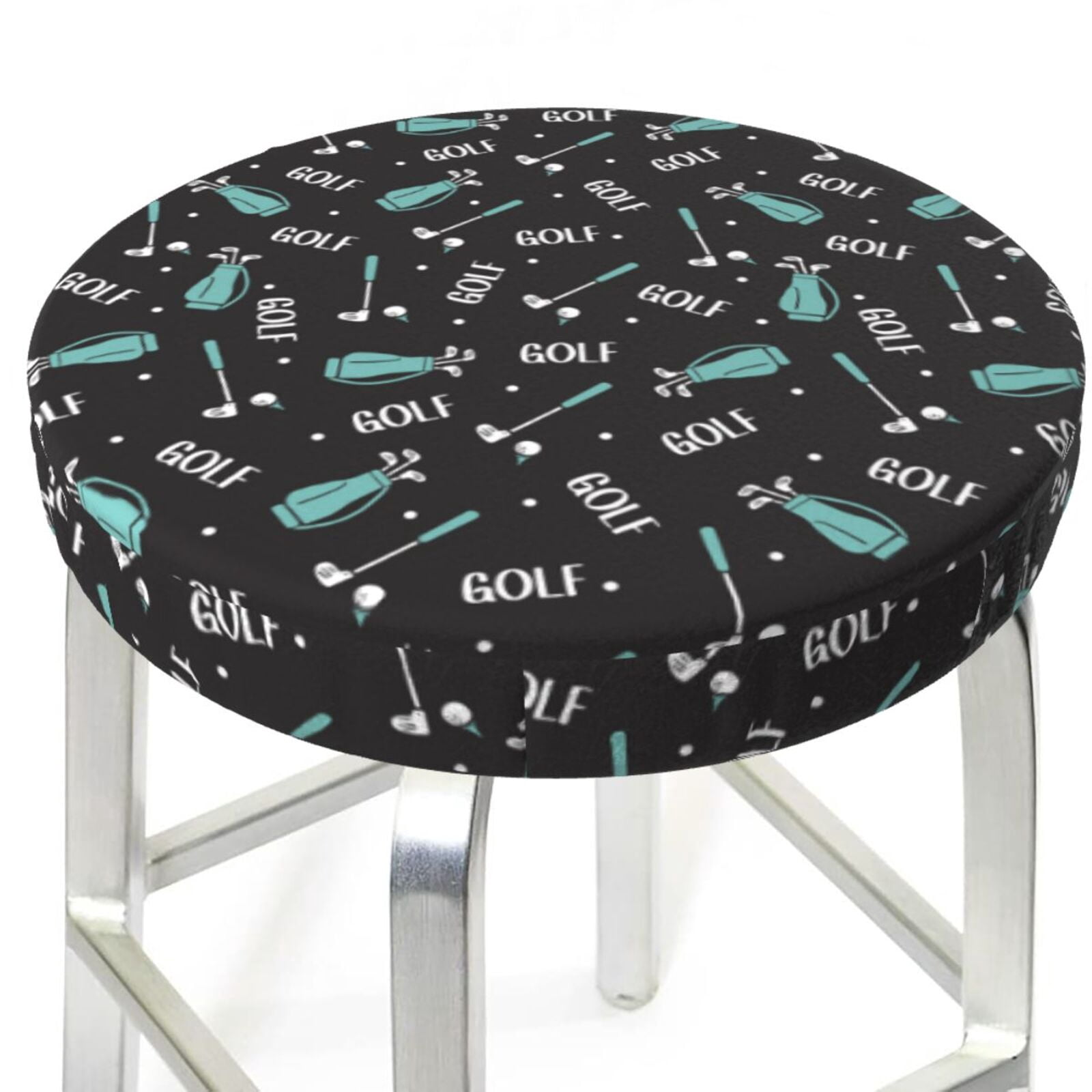 Bar Stool Covers Round, Golf Bags And Balls Bar Stool Cushion Covers ...