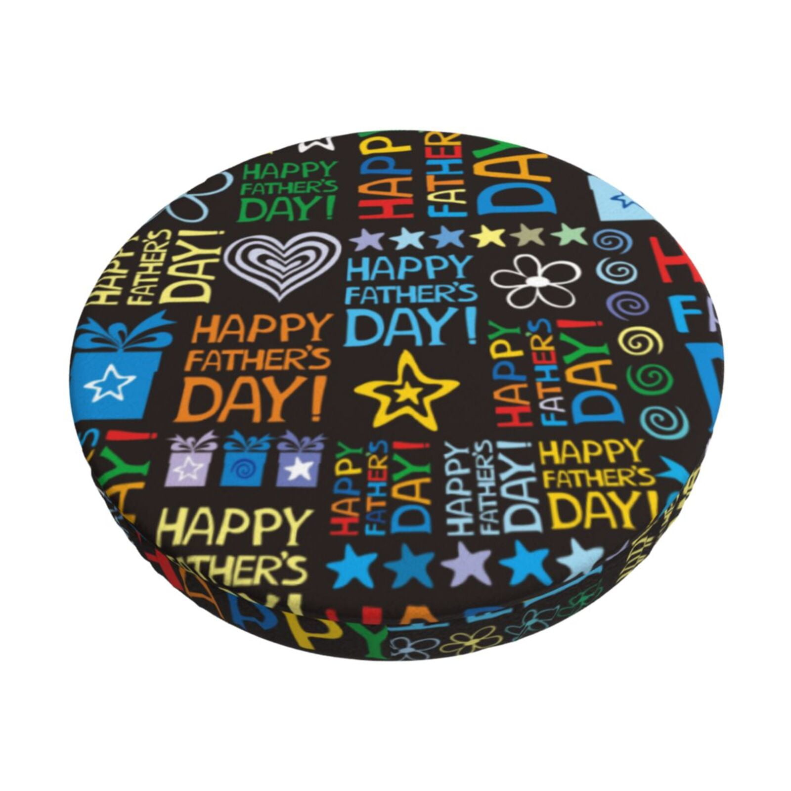 Bar Stool Covers Round, Happy Father Day Bar Stool Cushion Covers Seat ...