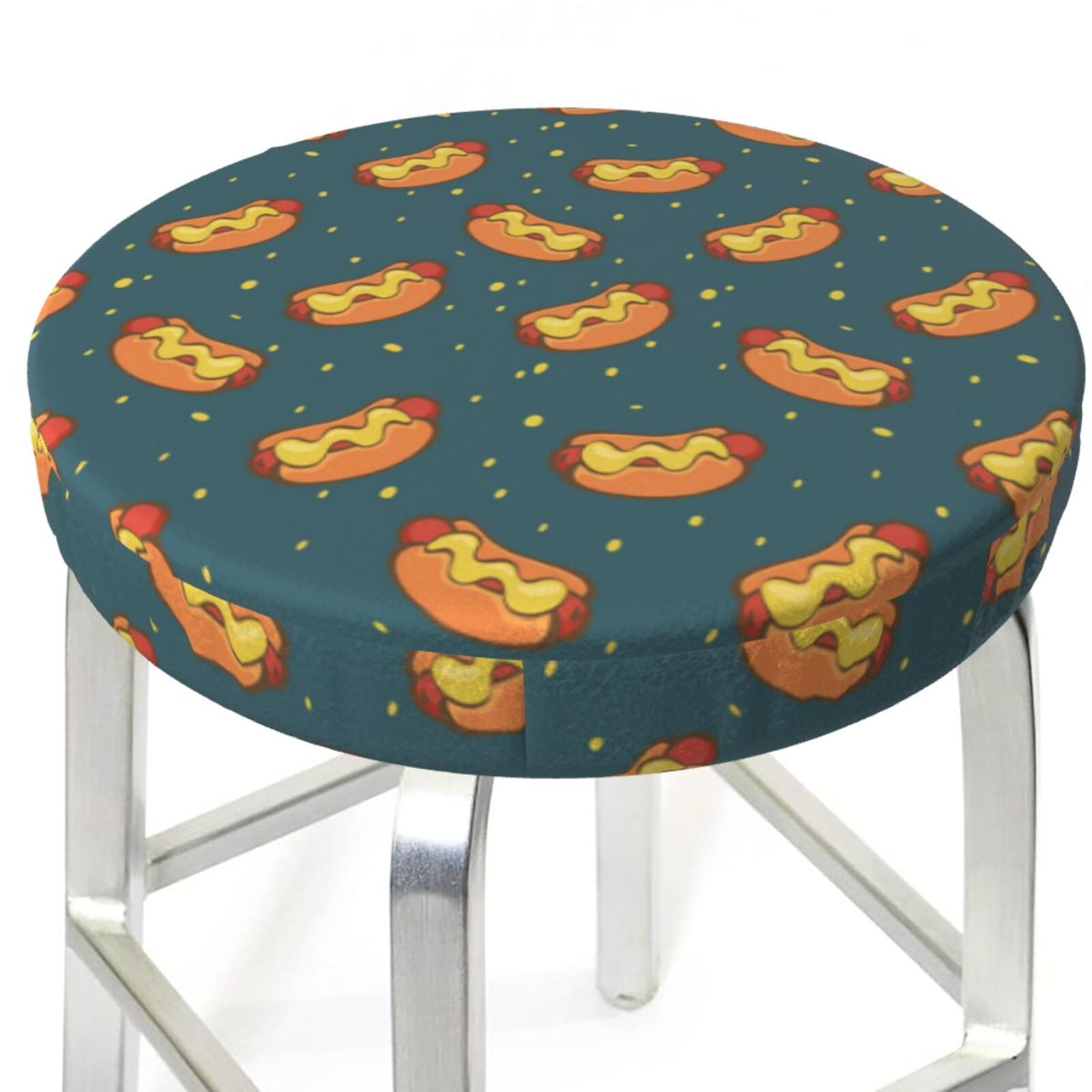 Bar Stool Covers Round, Hot Dog 6 Bar Stool Cushion Covers Seat Cushion ...