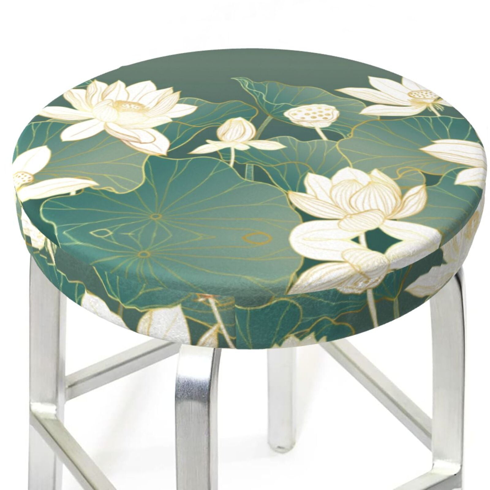 Bar Stool Covers Round, Lotus Golden Line Bar Stool Cushion Covers Seat ...