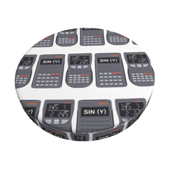 Bar Stool Covers Round, Math Calculator Equation Prin Bar Stool Cushion ...