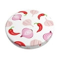 Bar Stool Covers Round, Onion Pattern Chili Bar Stool Cushion Covers ...