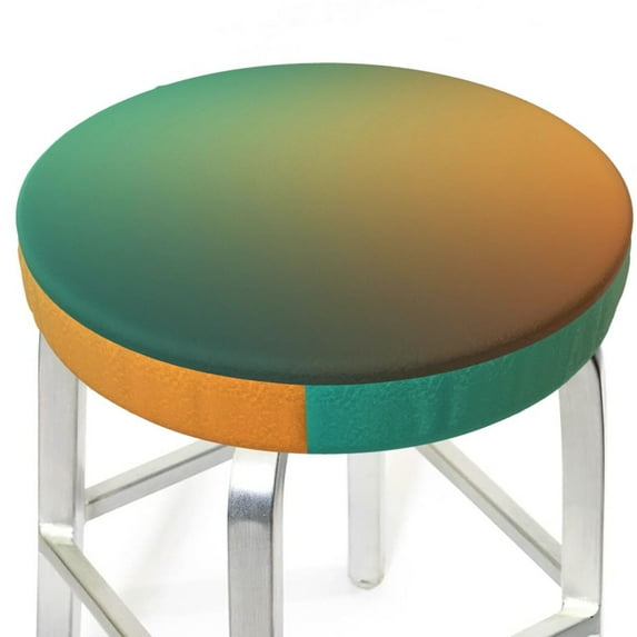 Bar Stool Covers Round, Orange To Teal Gradient Bar Stool Cushion Covers Seat Cushion with ...