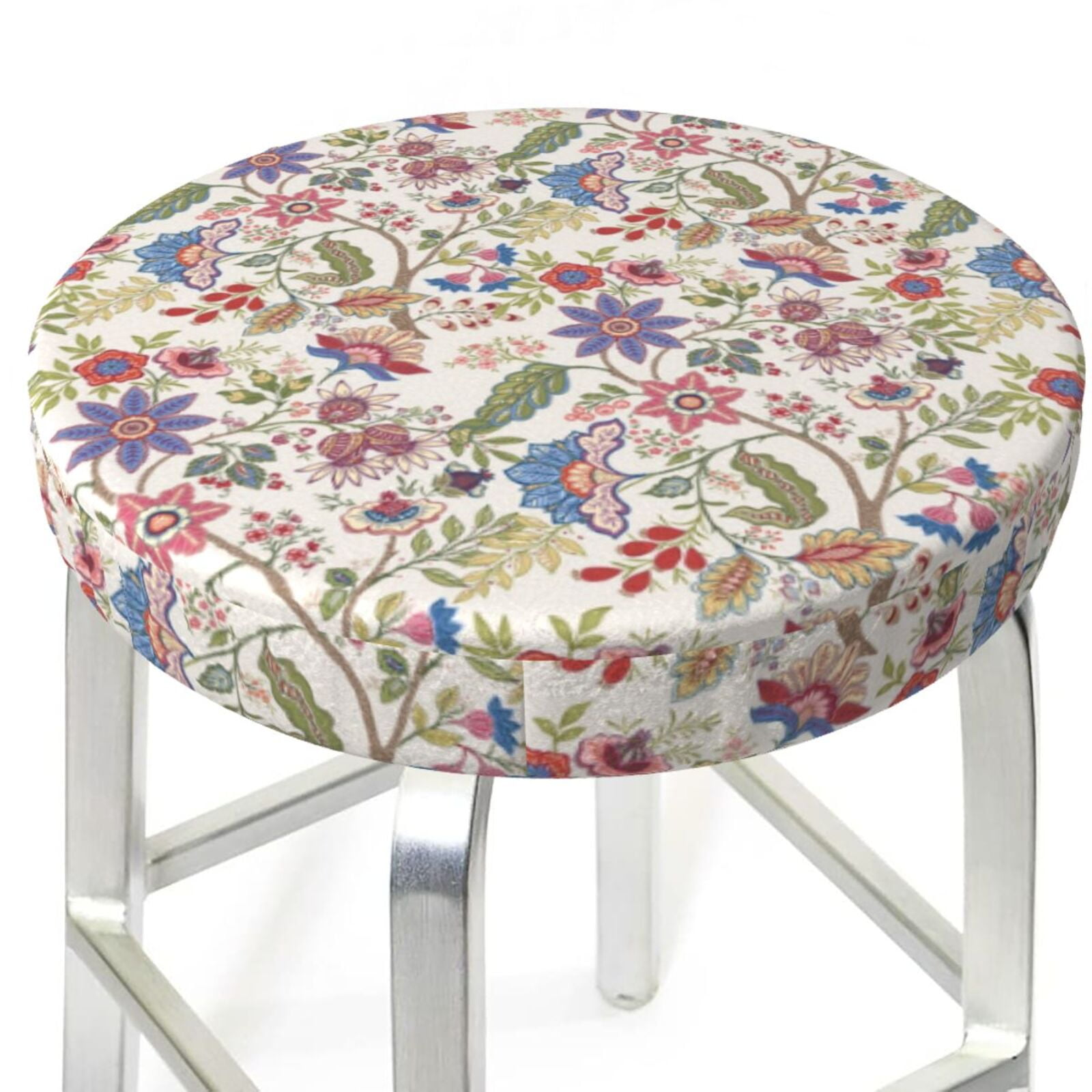 Bar Stool Covers Round, Paisley Flowers Bar Stool Cushion Covers Seat ...