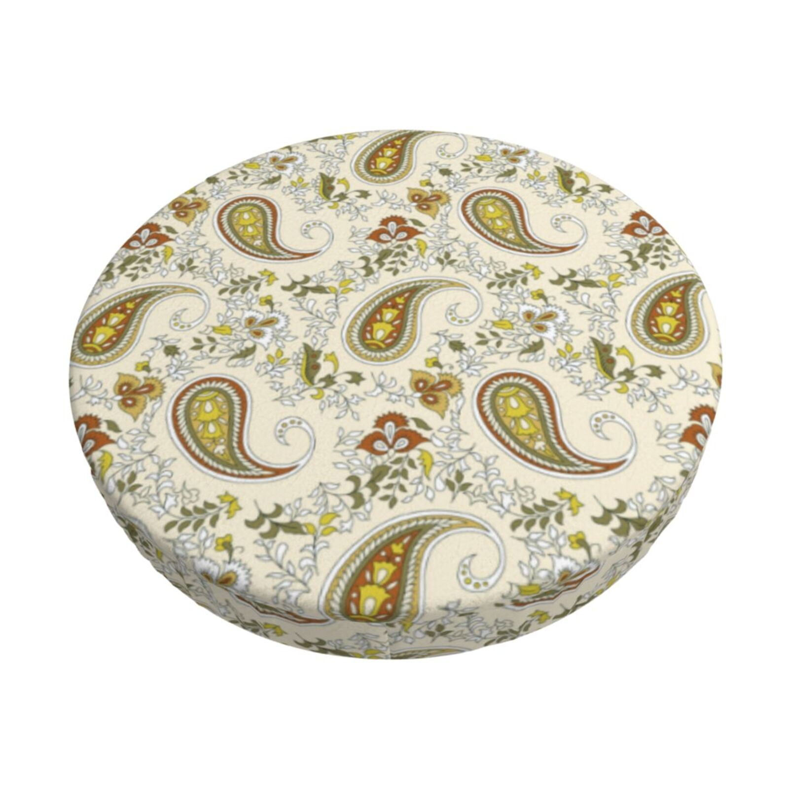 Bar Stool Covers Round, Paisley Pattern No.90106 Bar Stool Cushion ...
