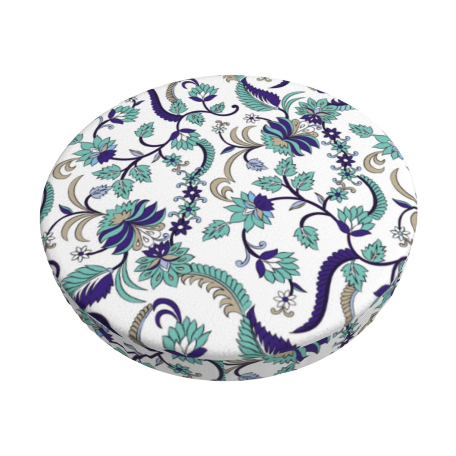 Bar Stool Covers Round, Paisley Pattern No.9074 Bar Stool Cushion ...