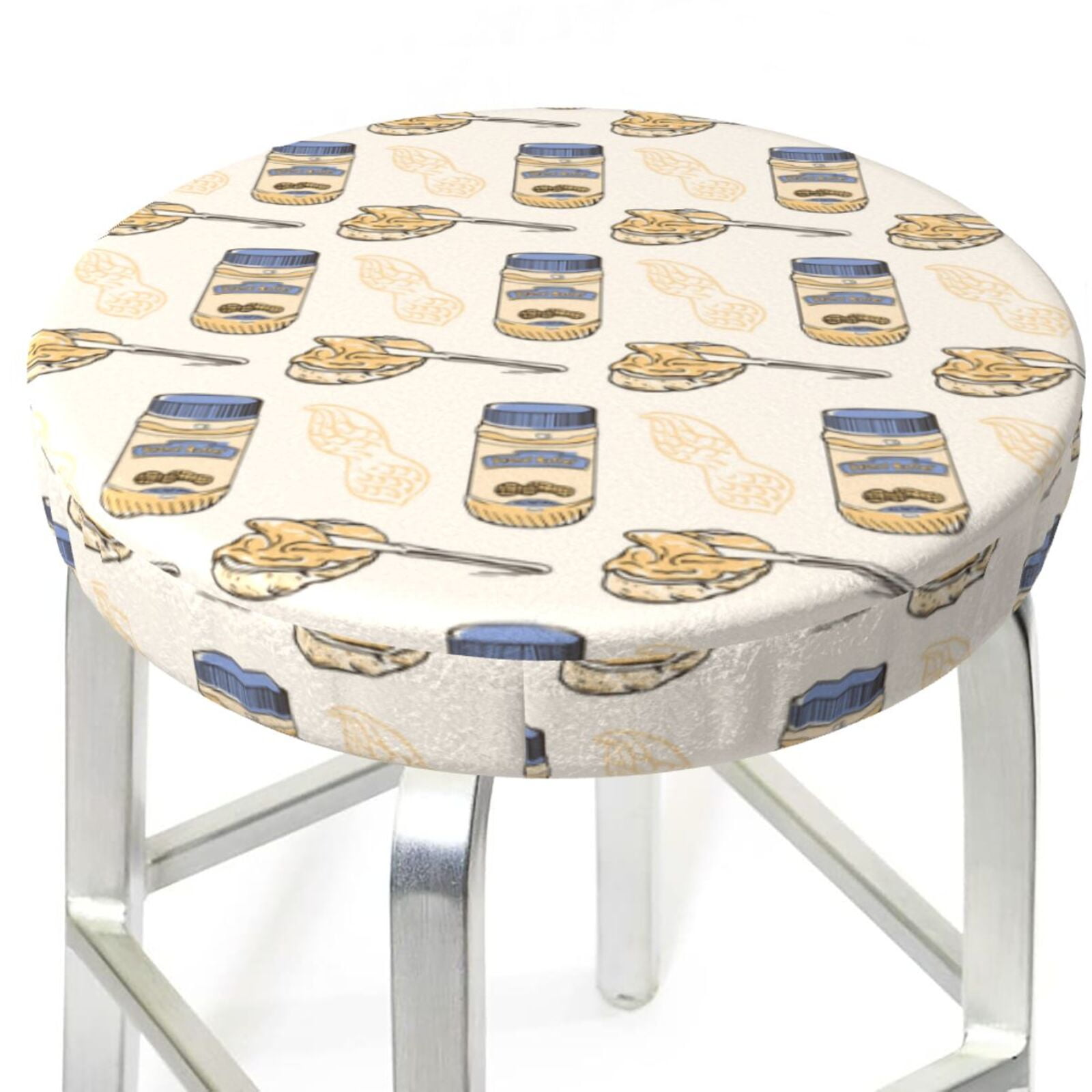 Bar Stool Covers Round, Peanuts Bar Stool Cushion Covers Seat Cushion ...