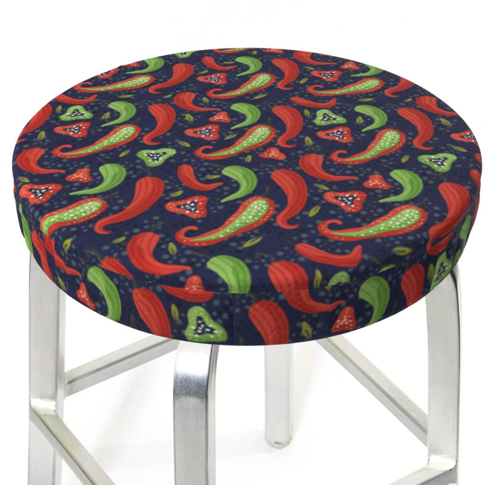 Bar Stool Covers Round, Red Chili Bar Stool Cushion Covers Seat Cushion ...