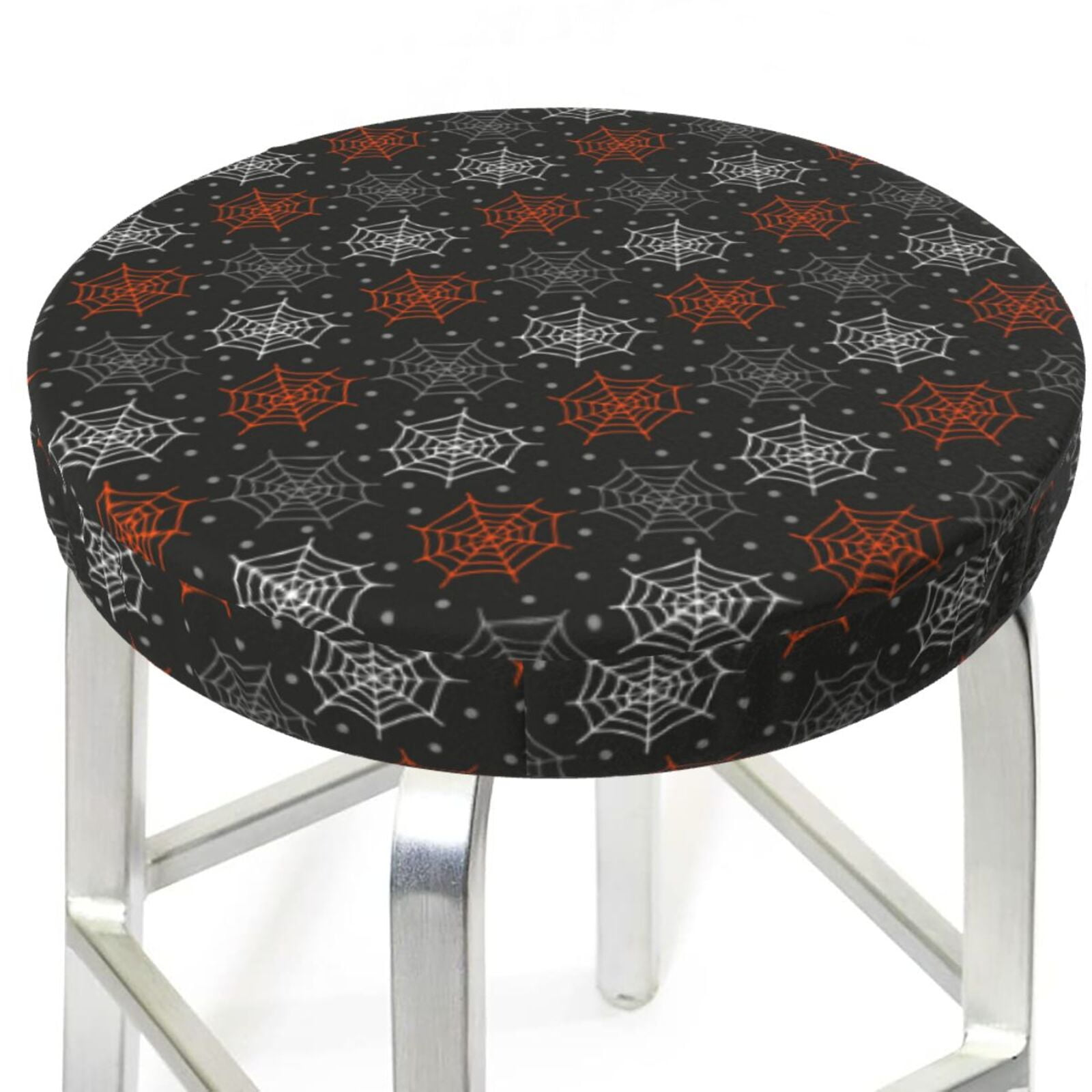 Bar Stool Covers Round, Spider Web Bar Stool Cushion Covers Seat ...