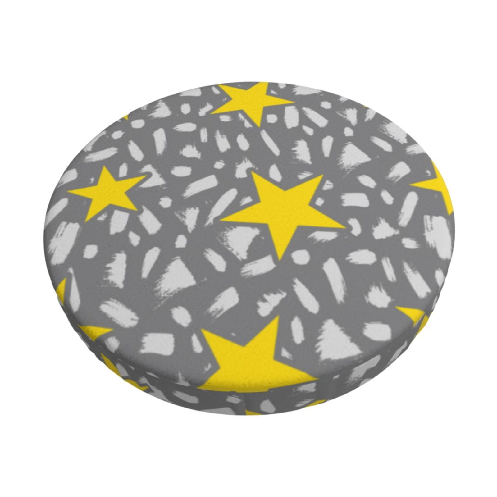 Bar Stool Covers Round, Stars Abstract Pattern Bar Stool Cushion Covers ...