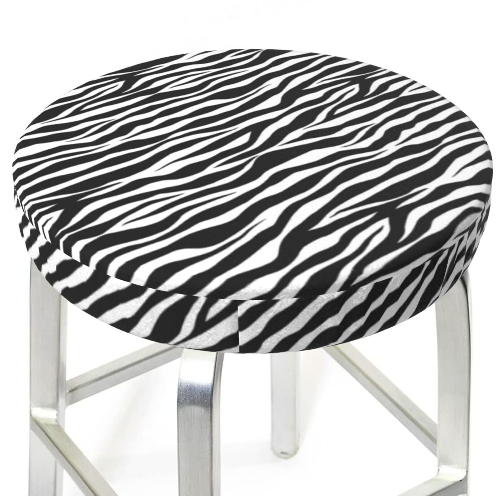 Bar Stool Covers Round, Stylish zebra print Bar Stool Cushion Covers ...