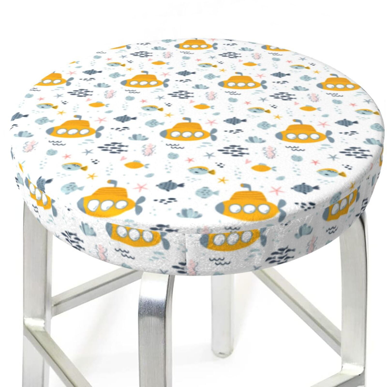 Bar Stool Covers Round, Submarine Ship Bar Stool Cushion Covers Seat ...