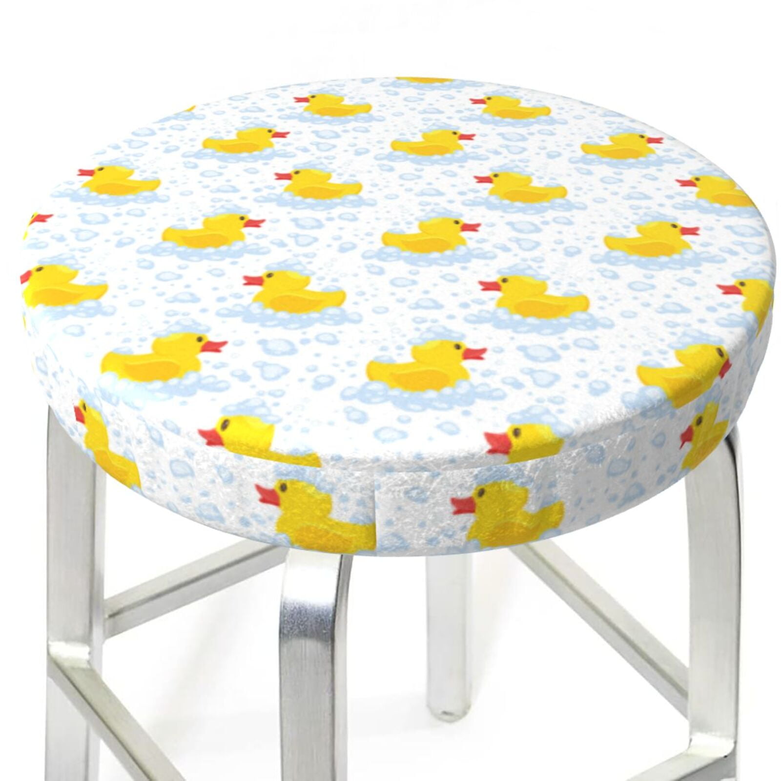 Bar Stool Covers Round, Yellow Rubber Duck Bar Stool Cushion Covers ...