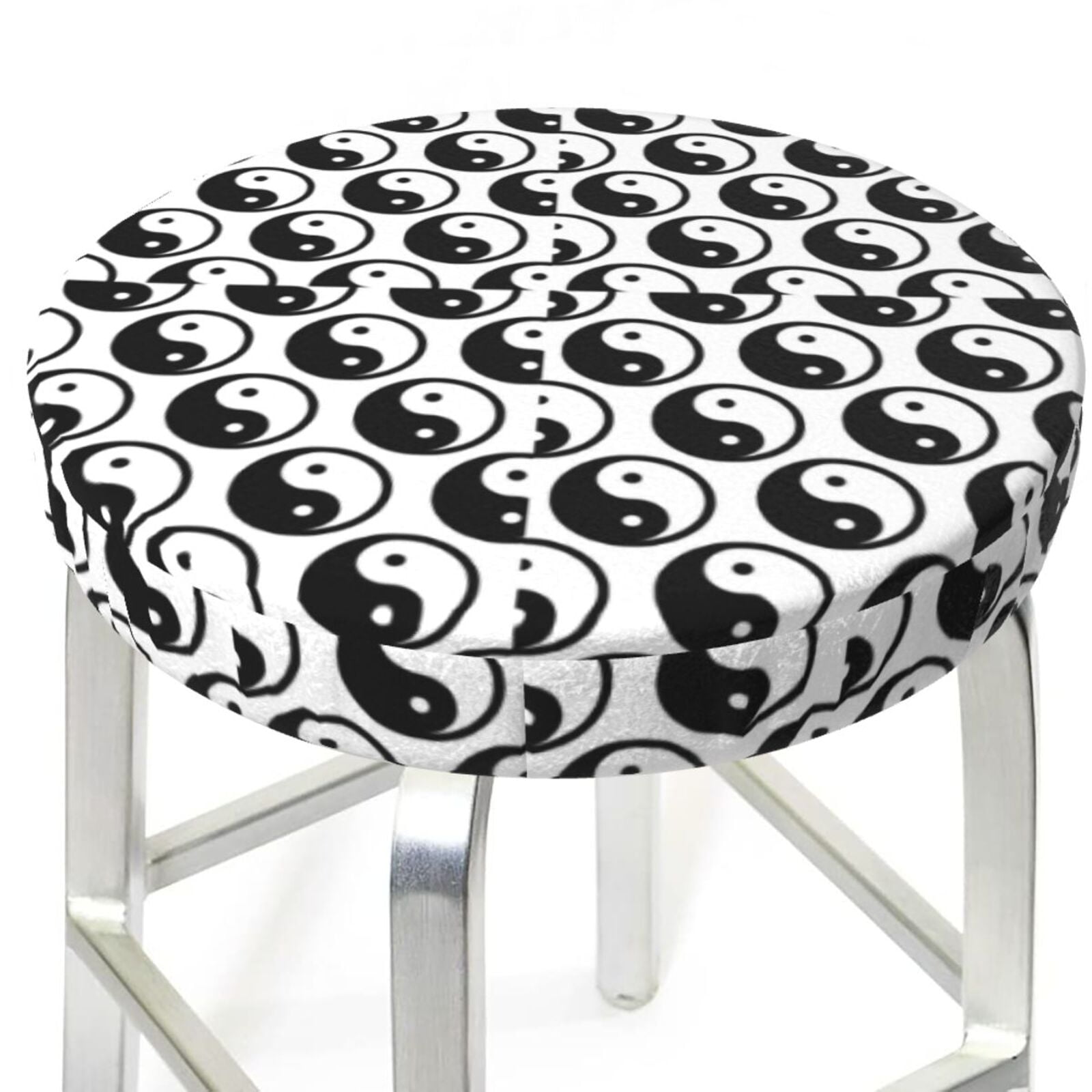 Bar Stool Covers Round, Yin Yang Bar Stool Cushion Covers Seat Cushion ...